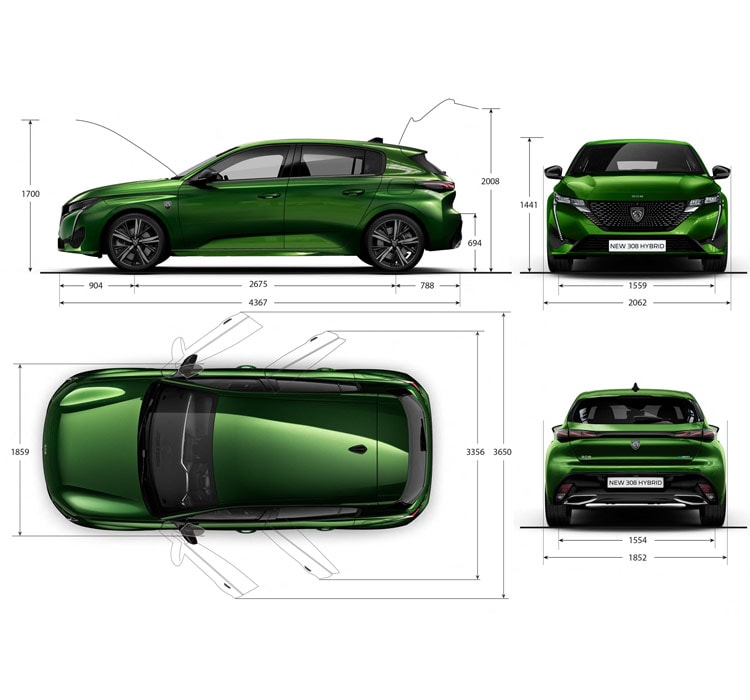 New PEUGEOT 308 | plug-in hybrid or petrol hatchback